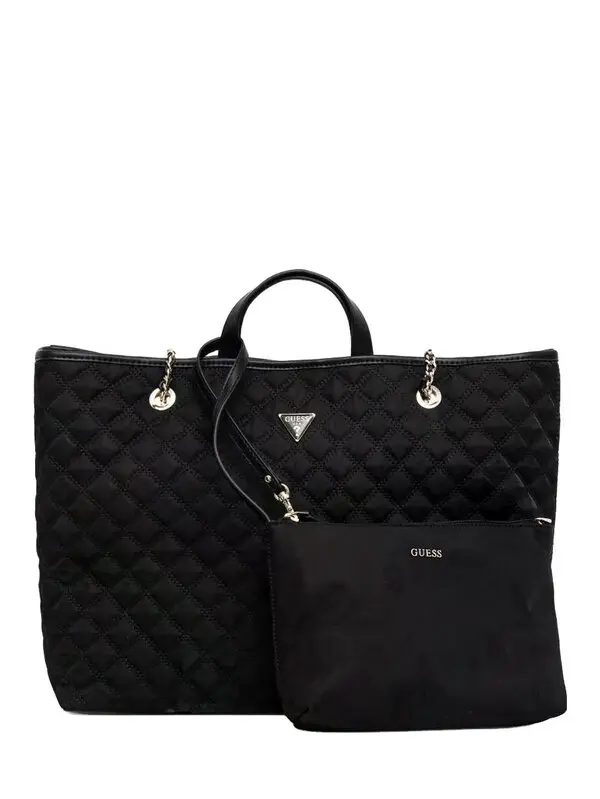 Guess Quilted Tote Bag - Black