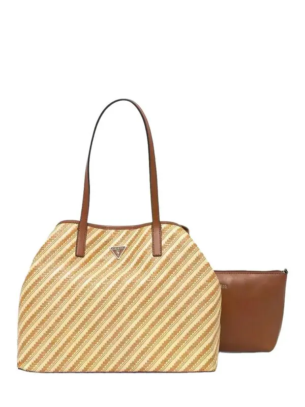 Guess Woven Vikki Tote Bag - Neutrals