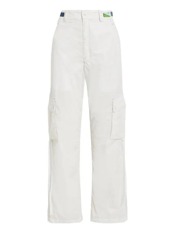 Emilio Pucci Taffeta Cargo Pants - White