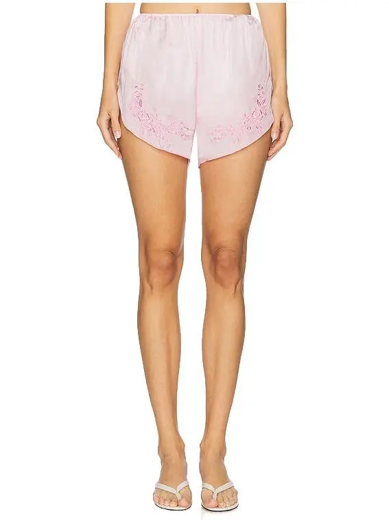 SWF Embroidered Short - Rose Quartz