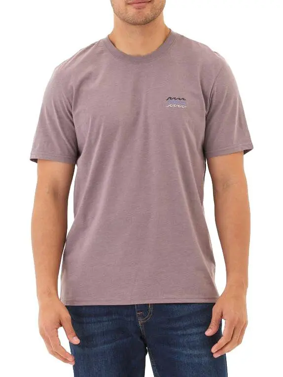 THREADS 4 THOUGHT Kea Wave Embridered Cotton Blend T-shirt - Mauve Dust