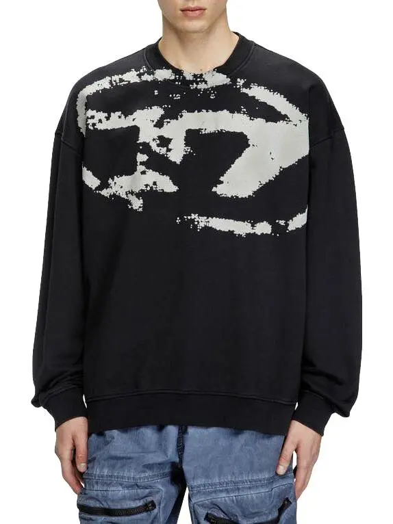 DIESEL® S-boxt-n5 Crewneck Sweatshirt - Black