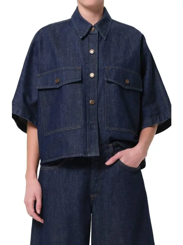 AGOLDE Taron Boxy Denim Shirt - Pure