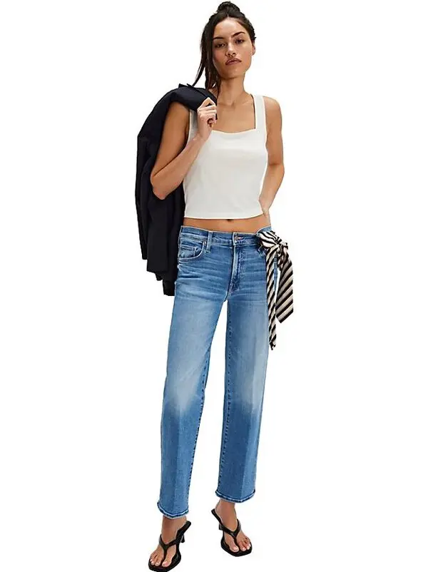 MOTHER The Mid-rise Rambler Zip Jeans - Out Of The Blue