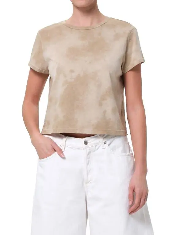 AGOLDE Adine Shrunken Organic Cotton T-shirt - Plume