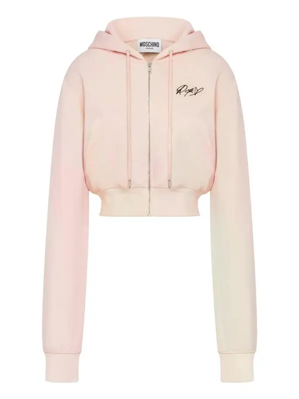 Moschino Logo-print Hoodie - Pink