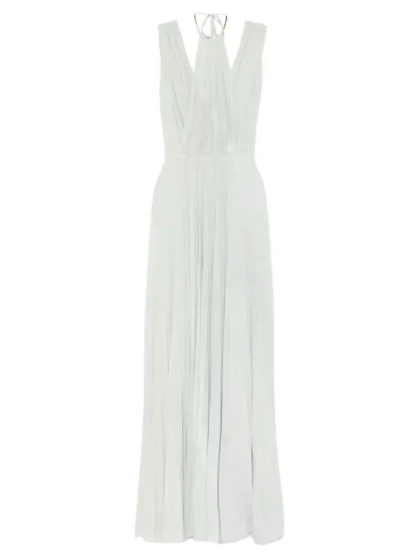 Elisabetta Franchi Belted Maxi Dress - Green