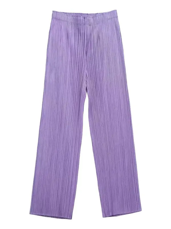 Issey Miyake Cropped Tapered Trousers - Purple