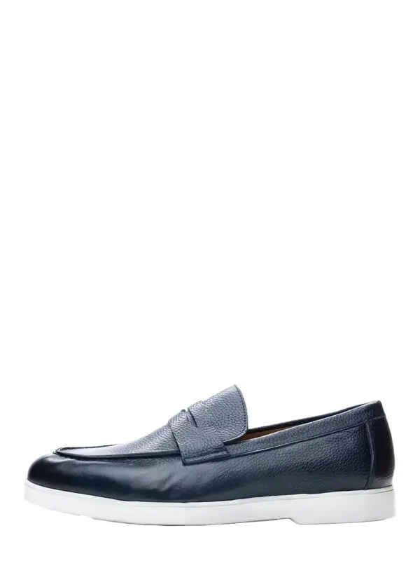 POCHE PARIS Rubber-sole Penny Loafers - Blue