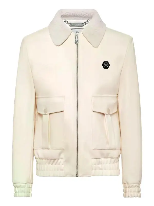 Philipp Plein Logo-patch Jacket - Neutrals