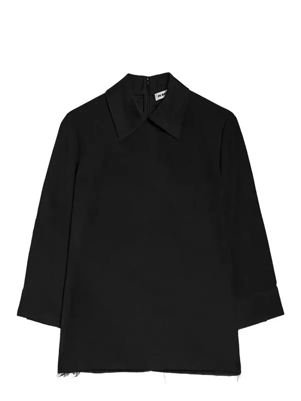 JIL SANDER Wool Blouse - Black