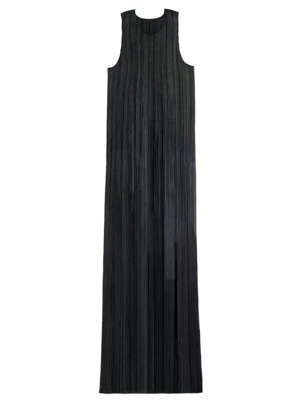 Issey Miyake Fitted Midi Dress - Black