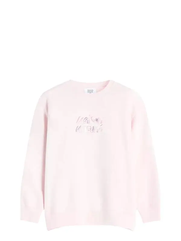 Maison Kitsuné Embroidered Logo Sweatshirt - Pink