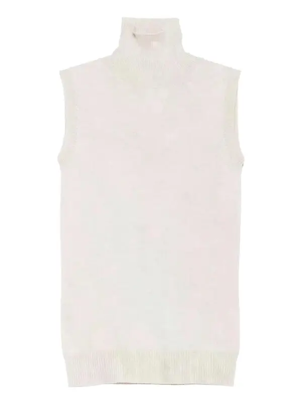 Sportmax Virgin Wool Tank Top - Neutrals