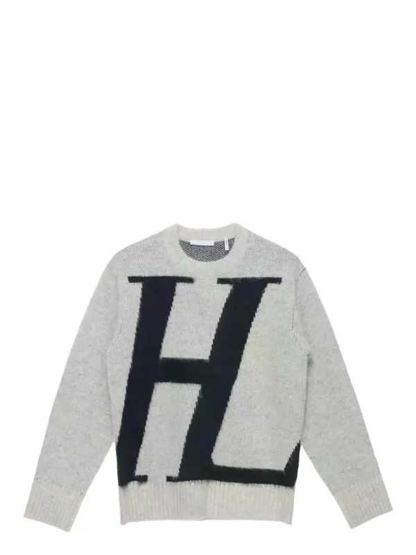 Helmut Lang Logo-jacquard Jumper - Grey
