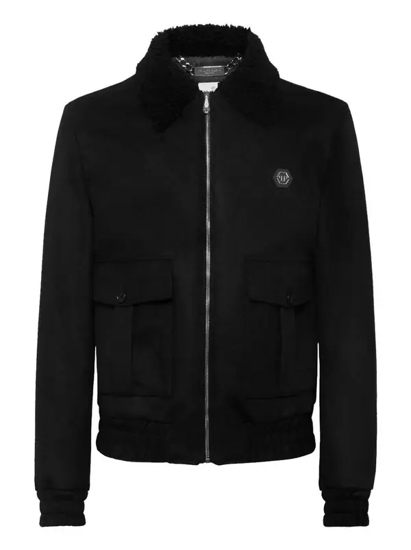 Philipp Plein Logo-patch Jacket - Black