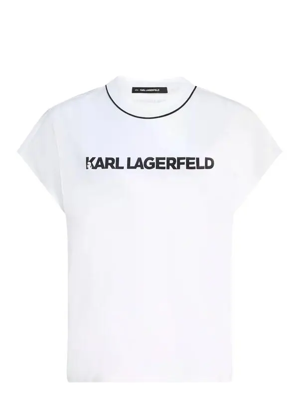 Karl Lagerfeld Logo Piping T-shirt - White