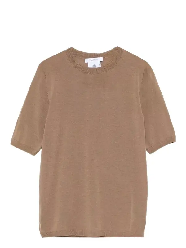 Max Mara Virgin Wool T-shirt - Brown