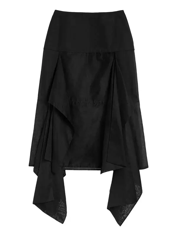 JIL SANDER Panelled Midi Skirt - Black