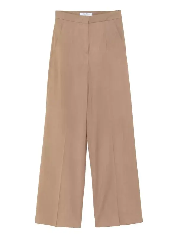 Max Mara Virgin Wool High-waisted Trousers - Neutrals