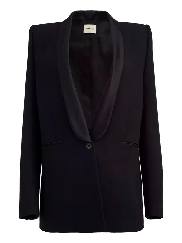 Khaite Helio Shawl-lapels Blazer - Black