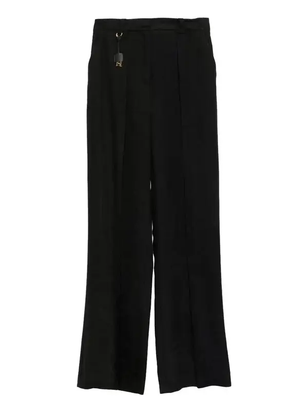 Elisabetta Franchi Logo-charm Trousers - Black