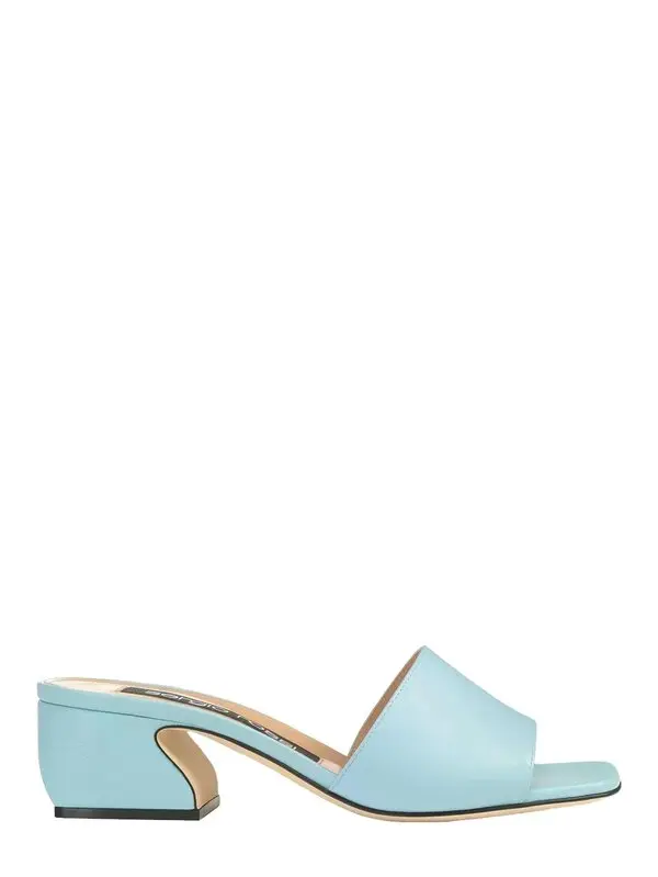 SERGIO ROSSI 45mm Leather Sandals - Blue