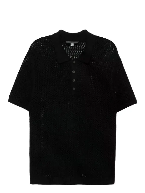 John Varvatos Short Sleeve Polo Shirt - Black