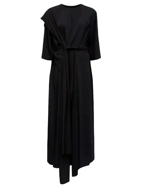 MAISON MARGIELA Asymmetric Midi Dress - Black
