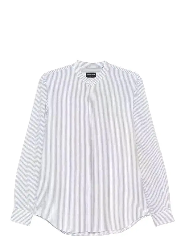 Giorgio Armani Striped Cotton Shirt - Blue