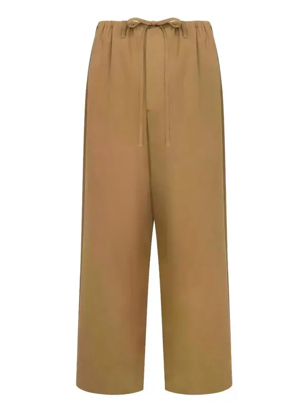 Moschino Cotton Palazzo Trousers - Brown