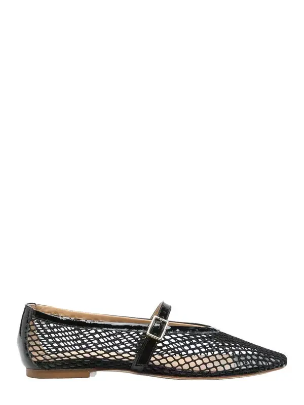 FABIO RUSCONI Leather Ballet Flats - Black