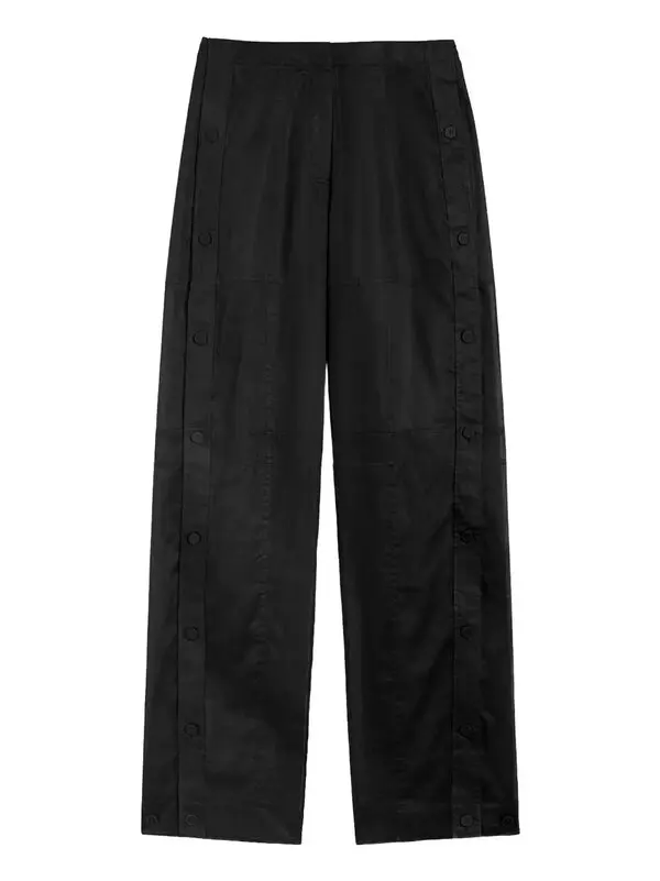 JIL SANDER Cotton Palazzo Trousers - Black