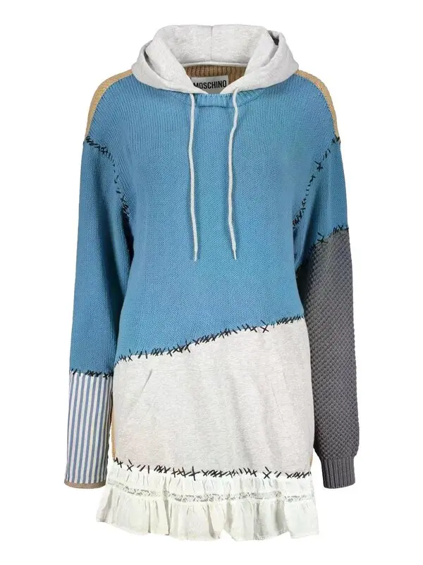Moschino Ribbed Oversize Sweatshirt - Blue