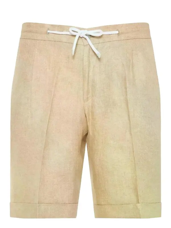 BARBA NAPOLI Linen Shorts - Neutrals