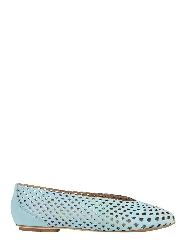 SERGIO ROSSI Leather Ballet Flats - Blue