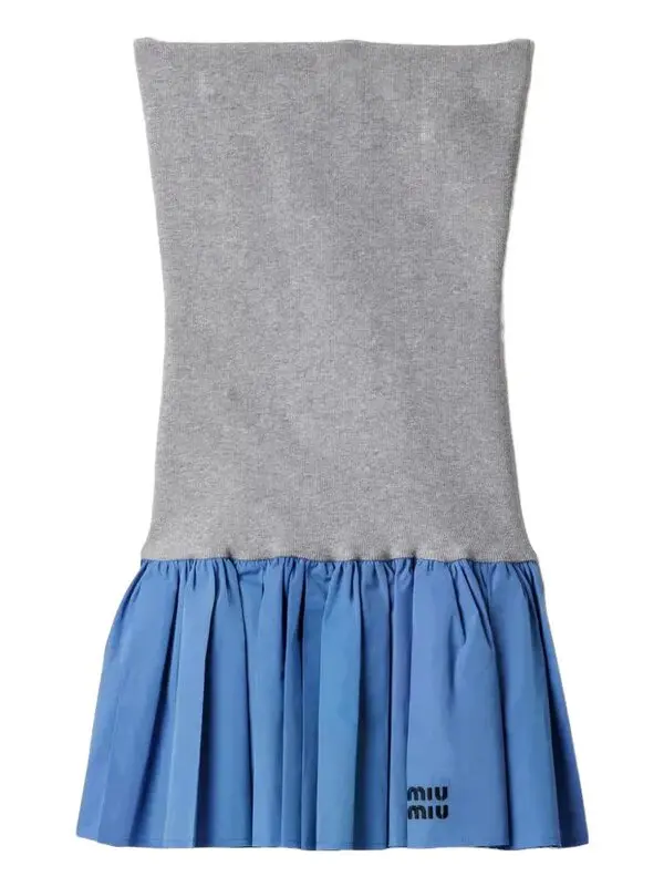 Miu Miu Panelled Mini Skirt - Blue