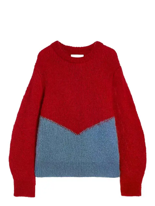 JIL SANDER Colourblock Sweater - Red
