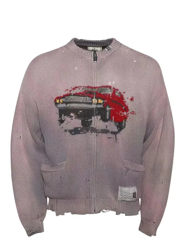 Mihara Yasuhiro Car Distressed Cardigan - Pink