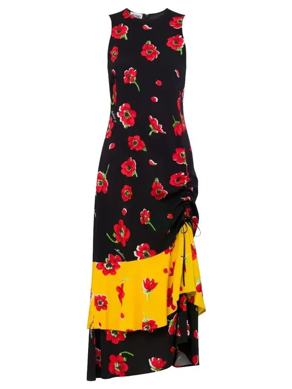 Moschino Floral-print Dress - Black