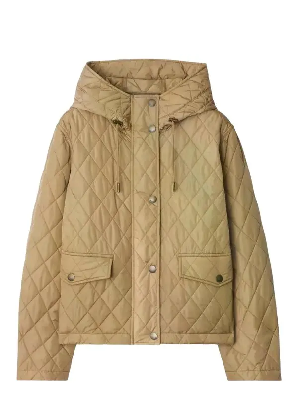 Burberry Quilted Cropped Jacket - Neutrals