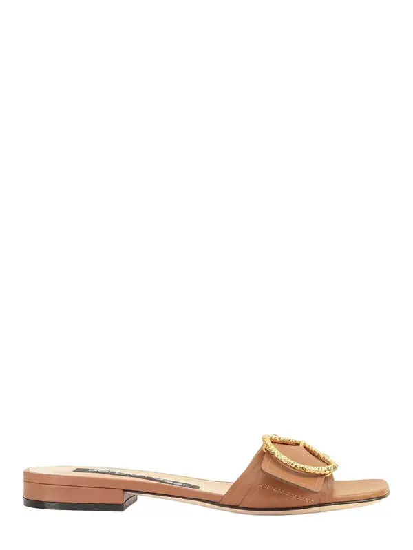 SERGIO ROSSI Leather Sandals - Brown