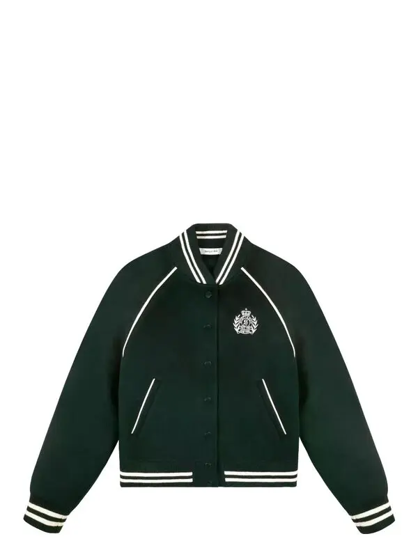 SPORTY & RICH H&w Crest Varsity Jacket - Green