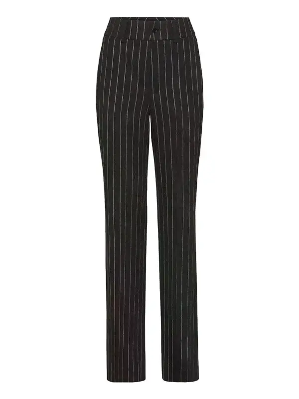 Philipp Plein Pinstriped Trousers - Grey
