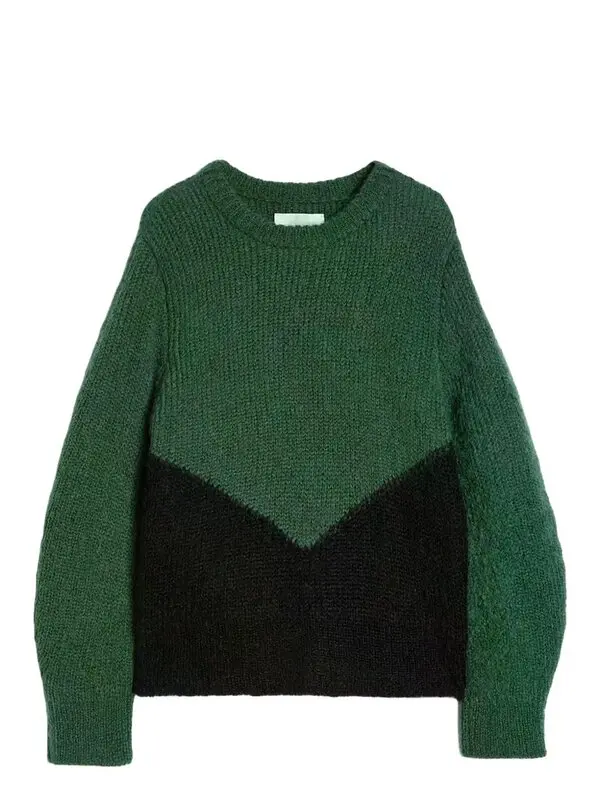JIL SANDER Colourblock Sweater - Green