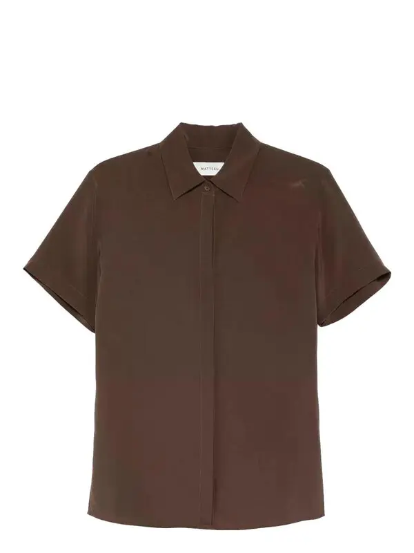 Matteau Silk Shirt - Brown