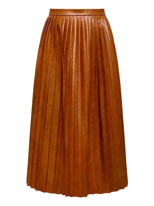 MAISON MARGIELA Pleated Midi Skirt - Orange