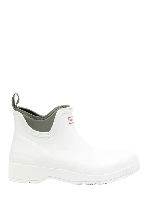 Hunter 35mm Logo-patch Rain Boots - White