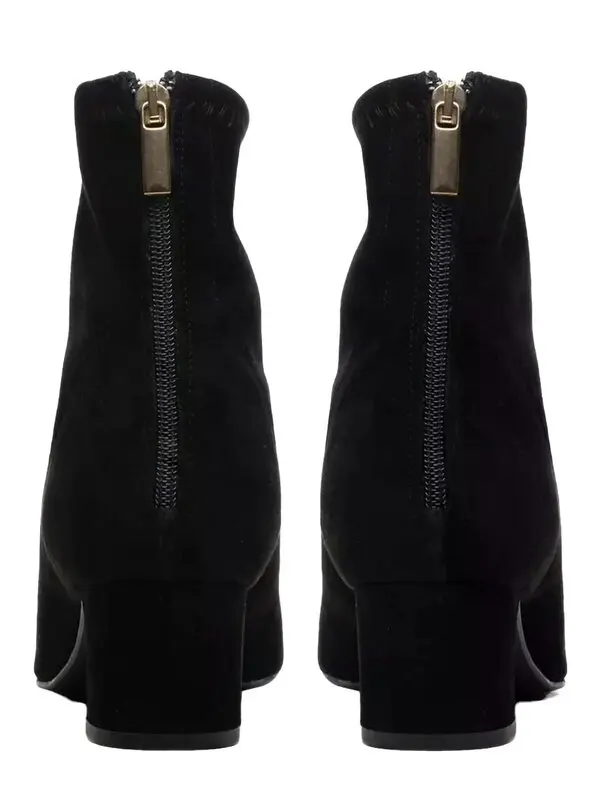 POCHE PARIS Suede Ankle Boots - Black