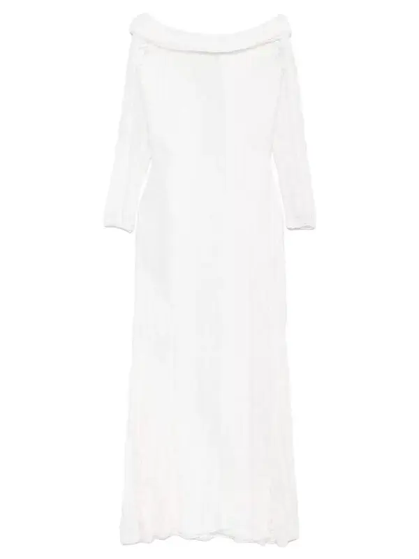 Charo Ruiz Ibiza Off-shoulder Embroidered Dress - White